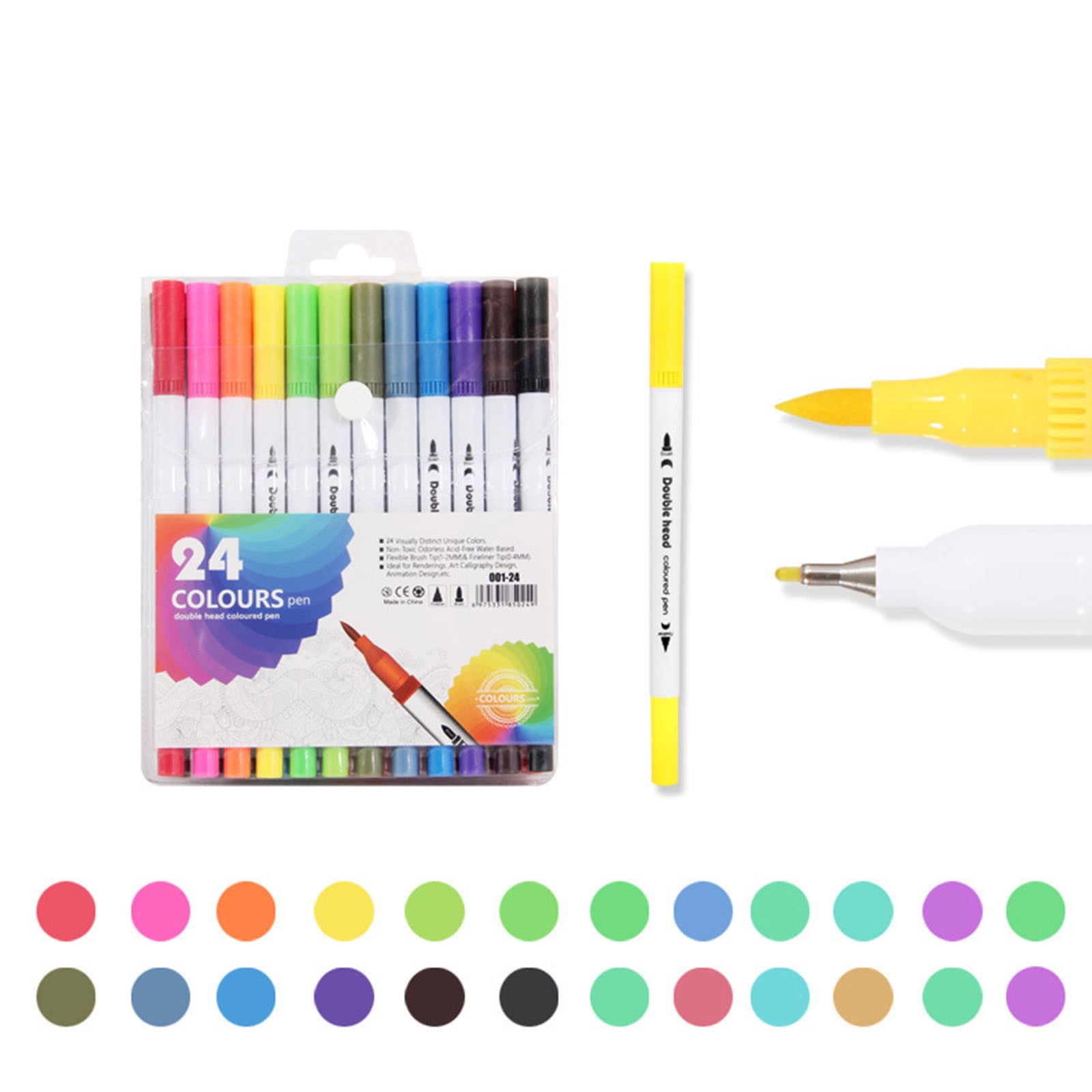 Begzeat 24 Colors Dot Paint Acrylic Paint Pens, Acrylic Paint Markers ...