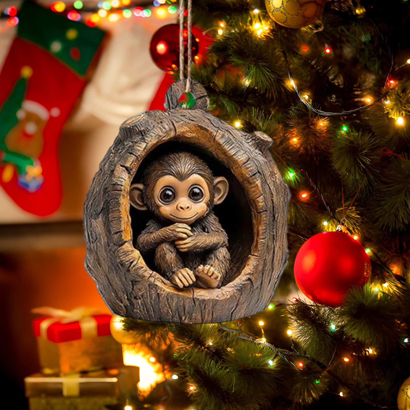 Begzeat Animal Christmas Ornament, Forest Animal Decoration, Christmas ...