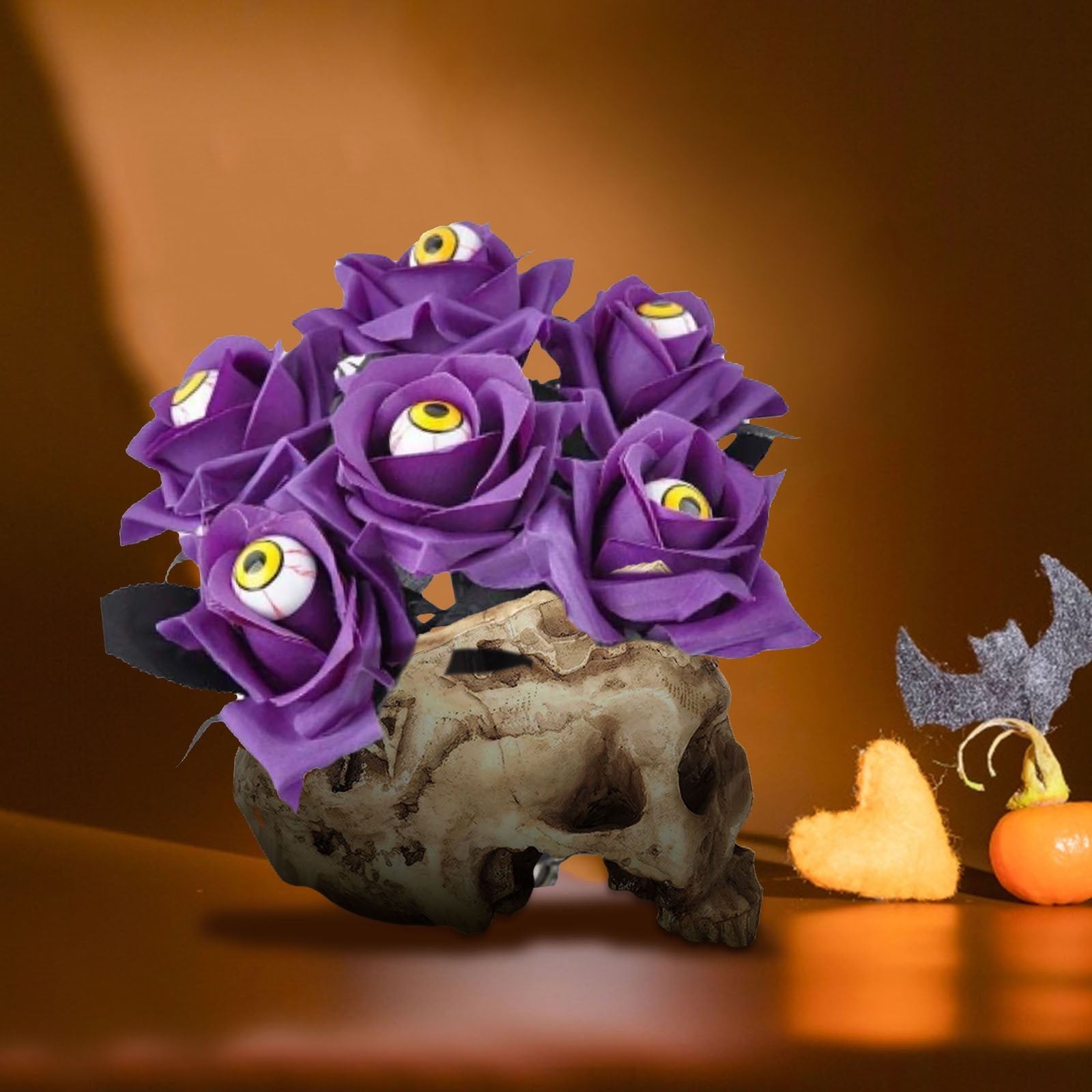 Begzeat Halloween Eyeball Flowers Artificial Silk Roses Flowers with ...