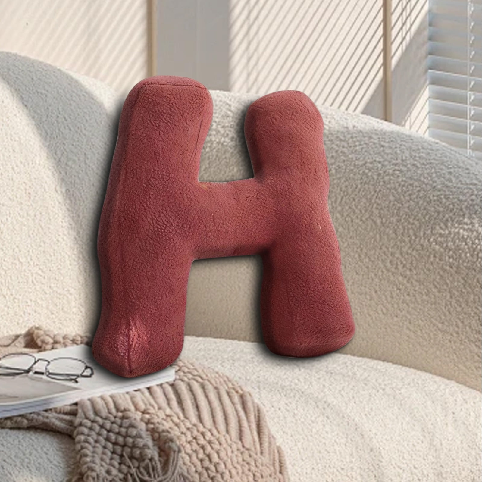 Begzeat Letter Plush Pillow, Letter Hugging Throw Pillows, Decorative ...