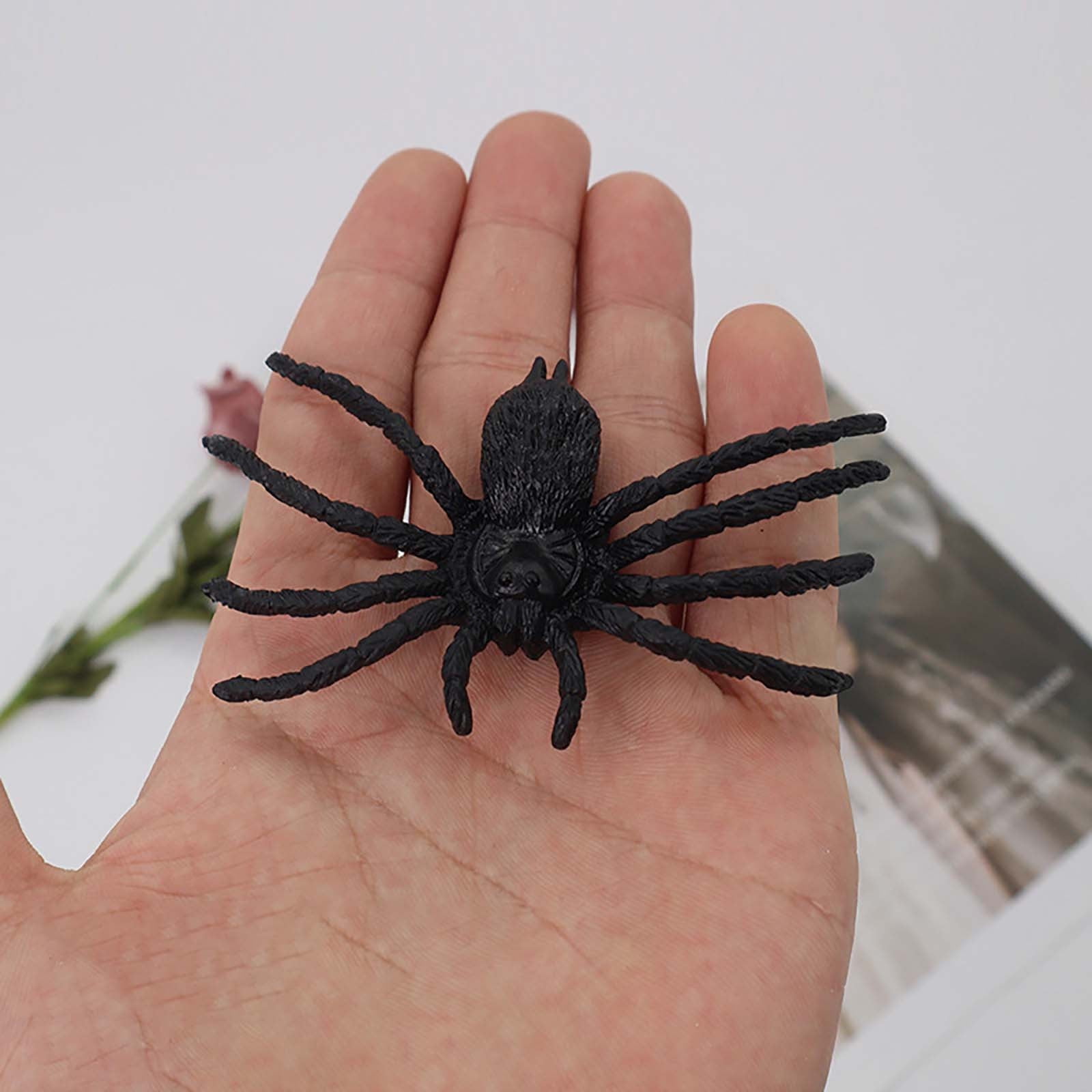Begzeat Realistic Plastic Spider Toys, Halloween Spoof Simulation Black ...