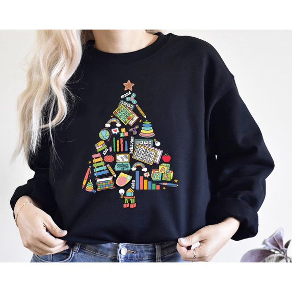 Behavior Analyst Winter Holiday Tree Shirt, Winter Holiday BCBA Shirts ...