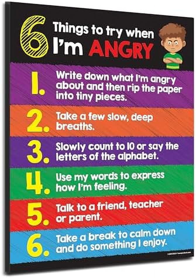 Behavior Management Posters (10 Pack) for Classroom - Anger Management ...