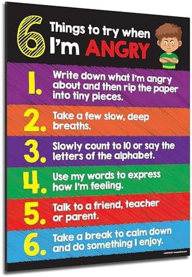 Behavior Management Posters (5 Pack) for Classroom - Anger Management ...