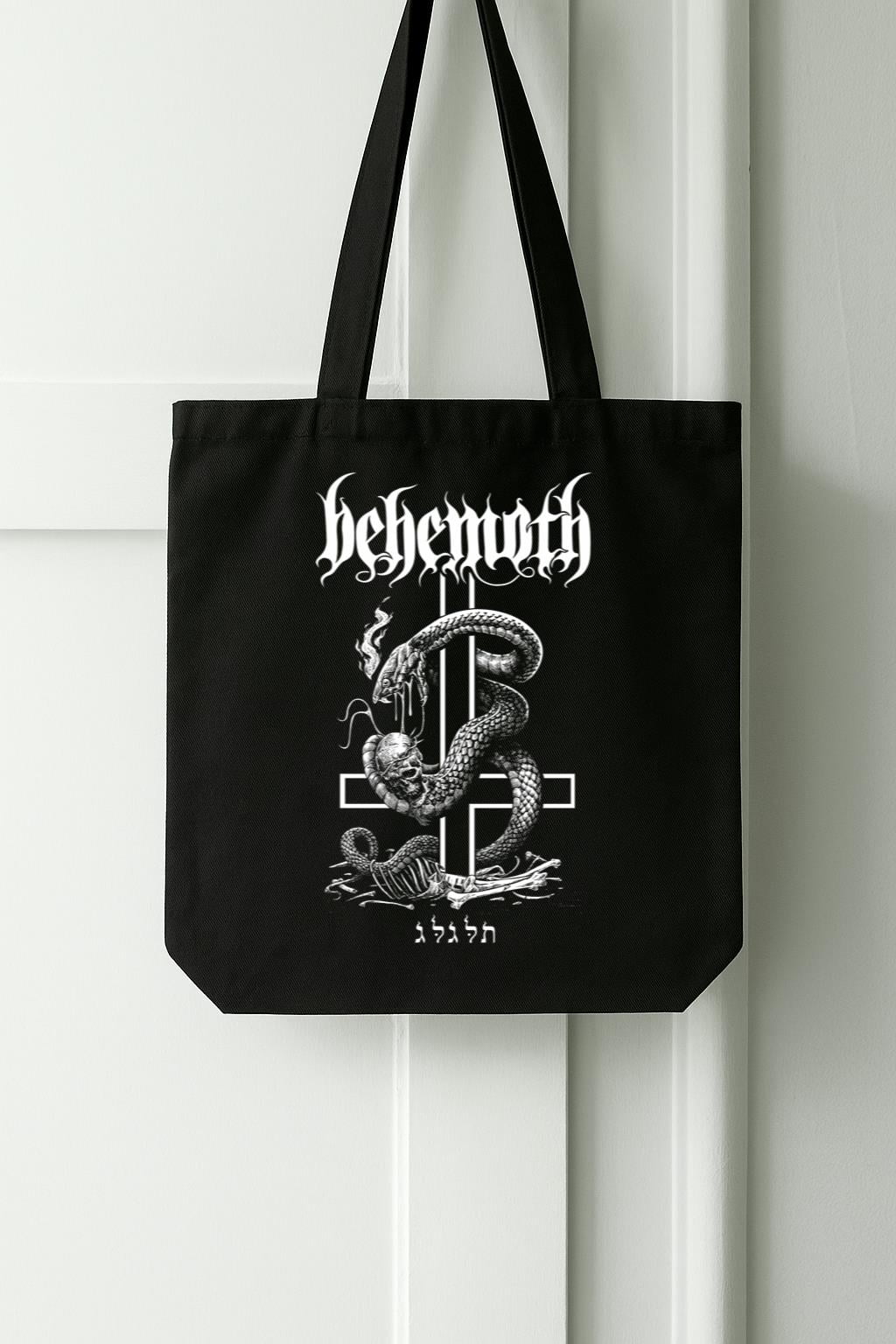 Behemoth Heavy Death Metal Poland Music Band Rock Satanic Cross T-Bag ...