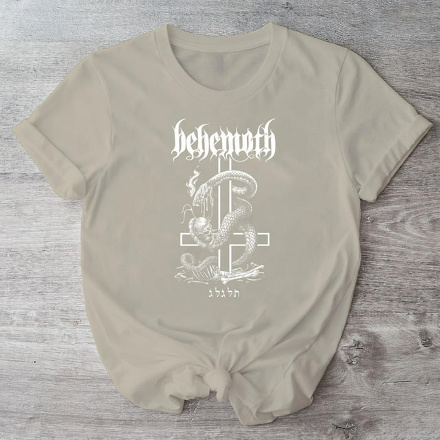 Behemoth Heavy Death Metal Poland Music Band Rock Satanic Cross Tee T ...