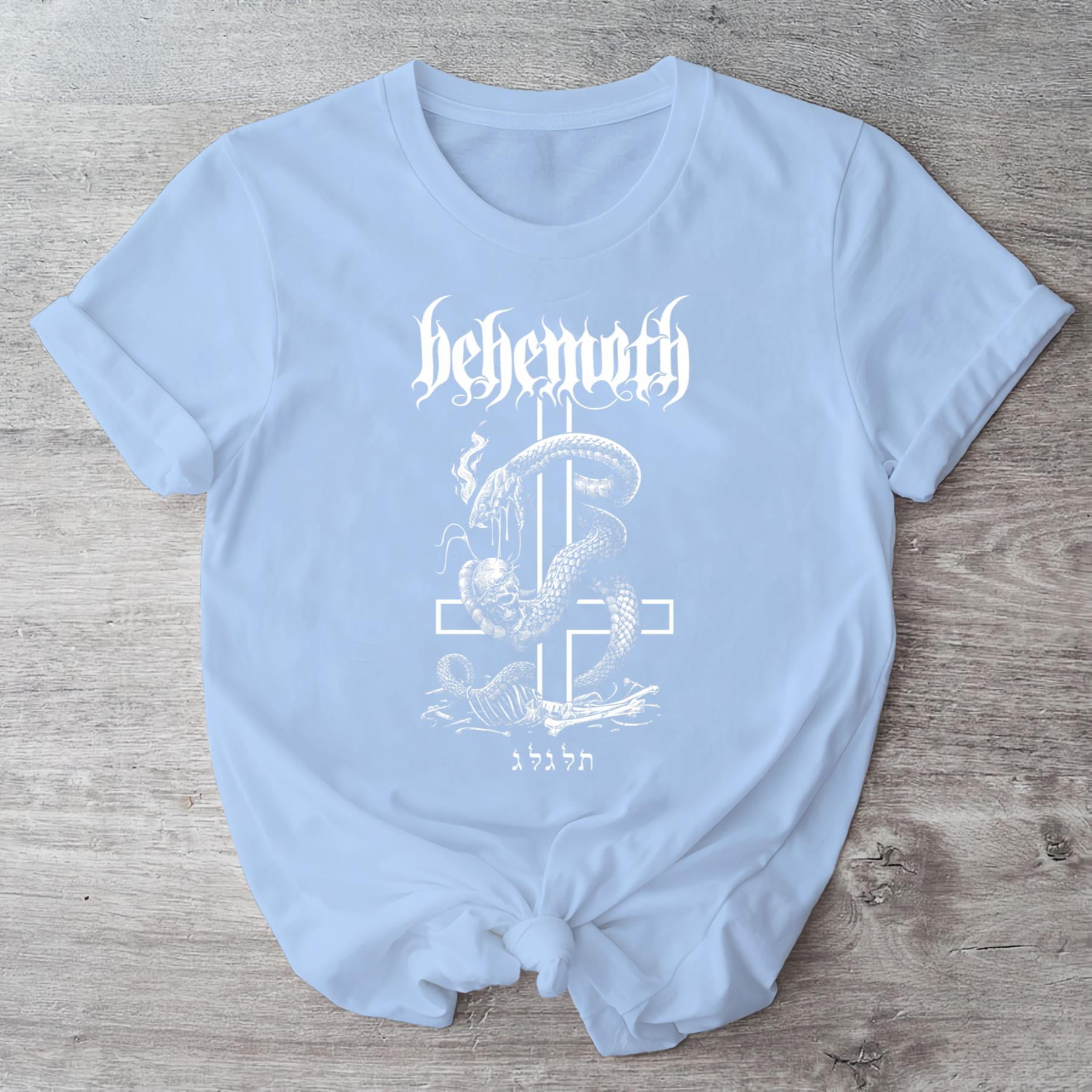 Behemoth Heavy Death Metal Poland Music Band Rock Satanic Cross Tee T ...