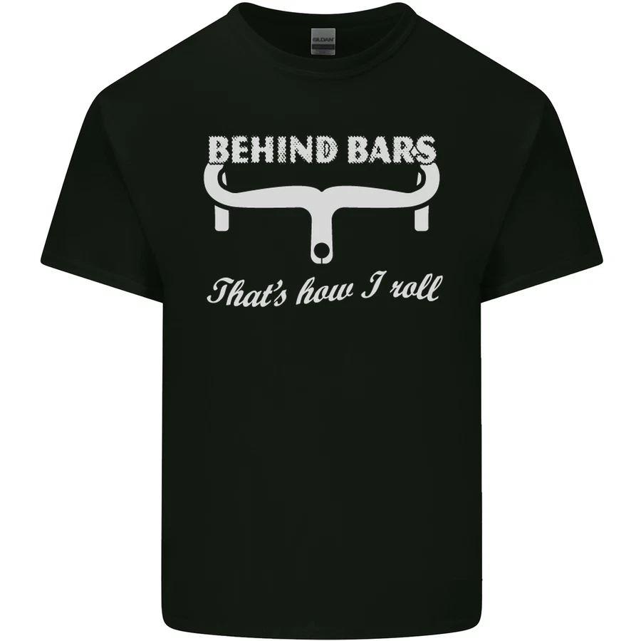 Behind Bars Thats How I Roll Cycling Bike Graphic Light Cotton Tee ...
