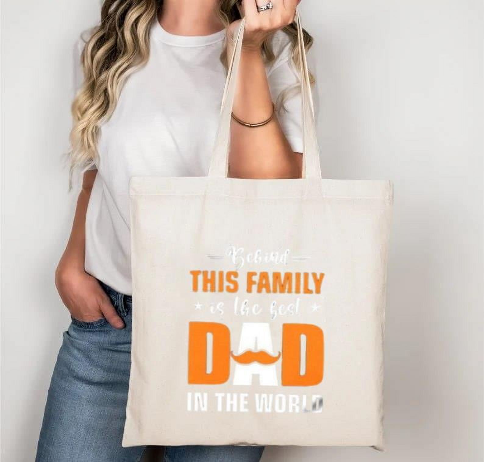 Behind Family Is Best Dad FatherDay Tote Bags - Walmart.com