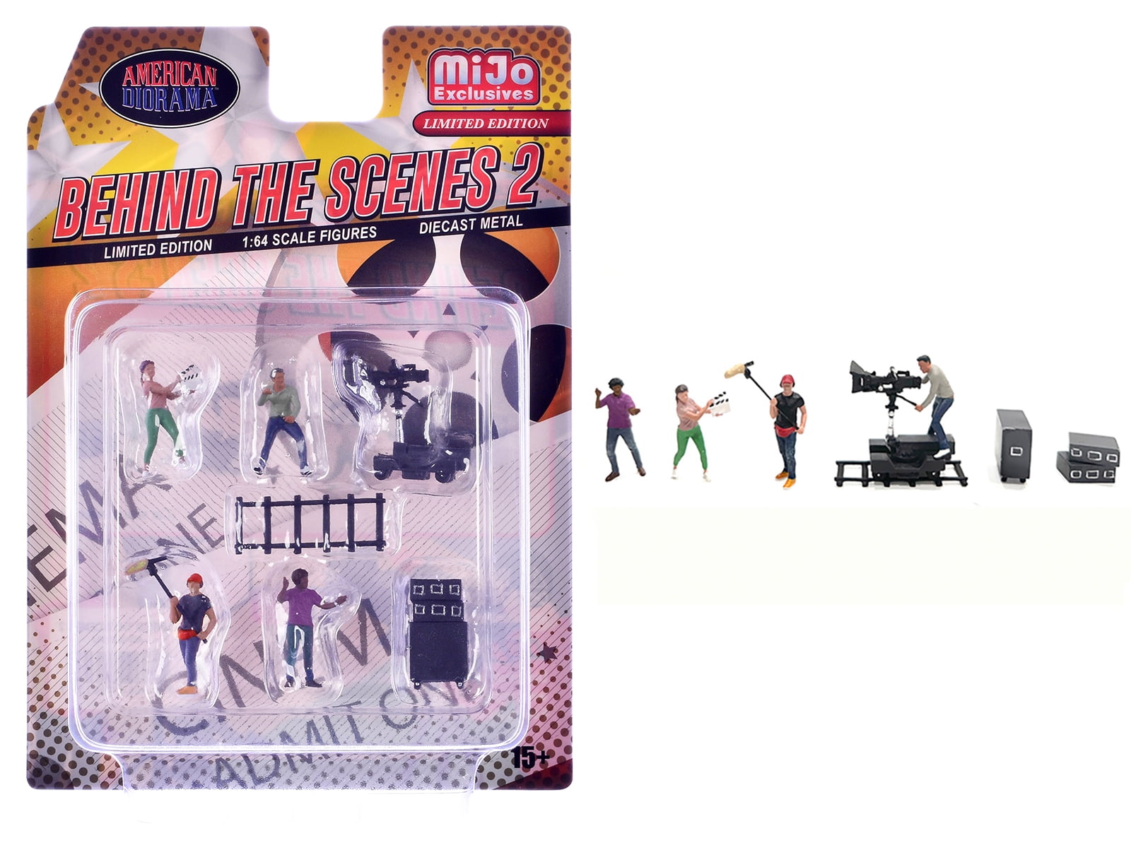 "Behind The Scenes #2" 7 piece (4 People 3 Accessories) Diecast Figures ...