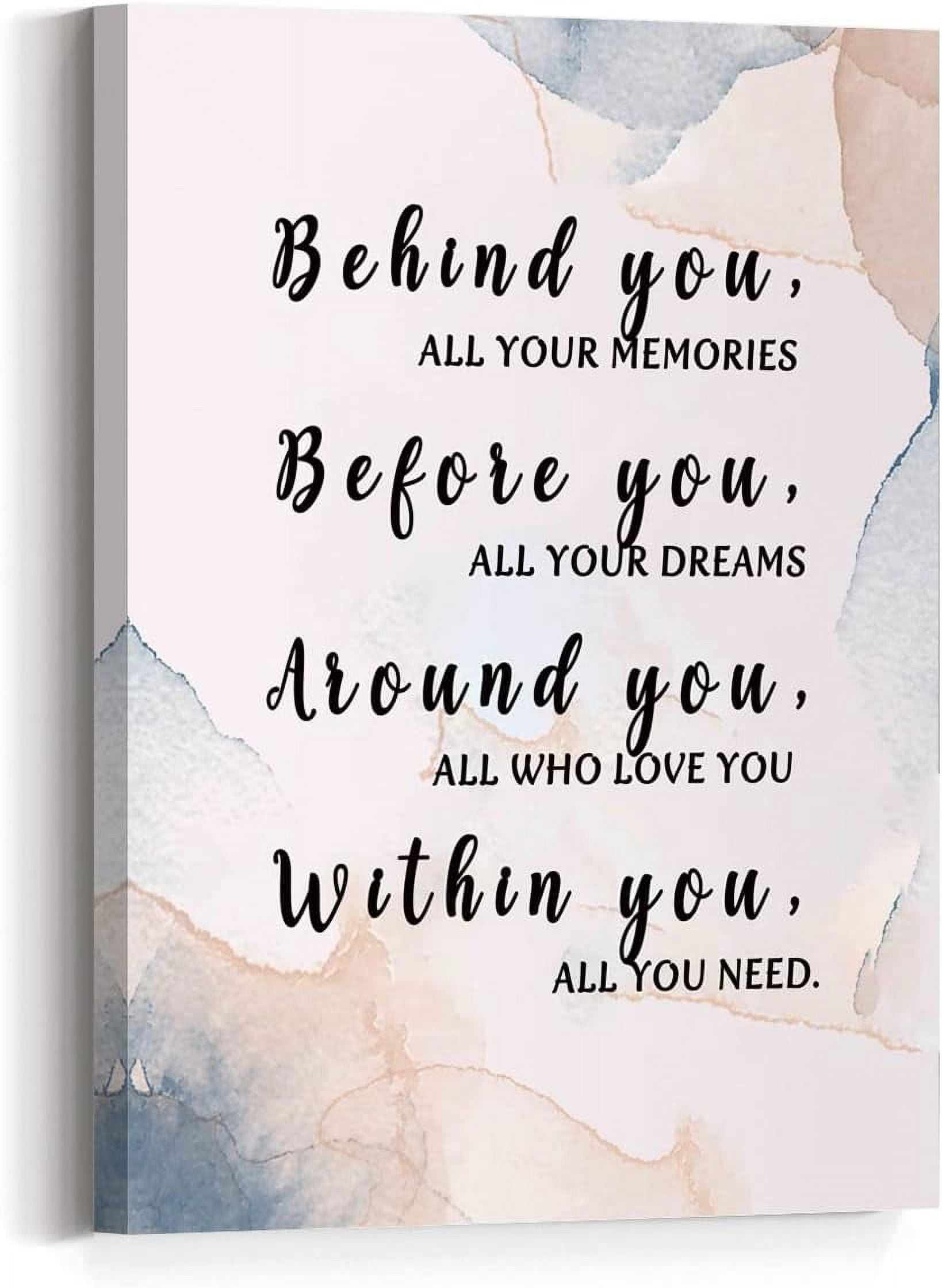 Behind You Inspirational Canvas Wall Art,Motivational Quote Canvas ...