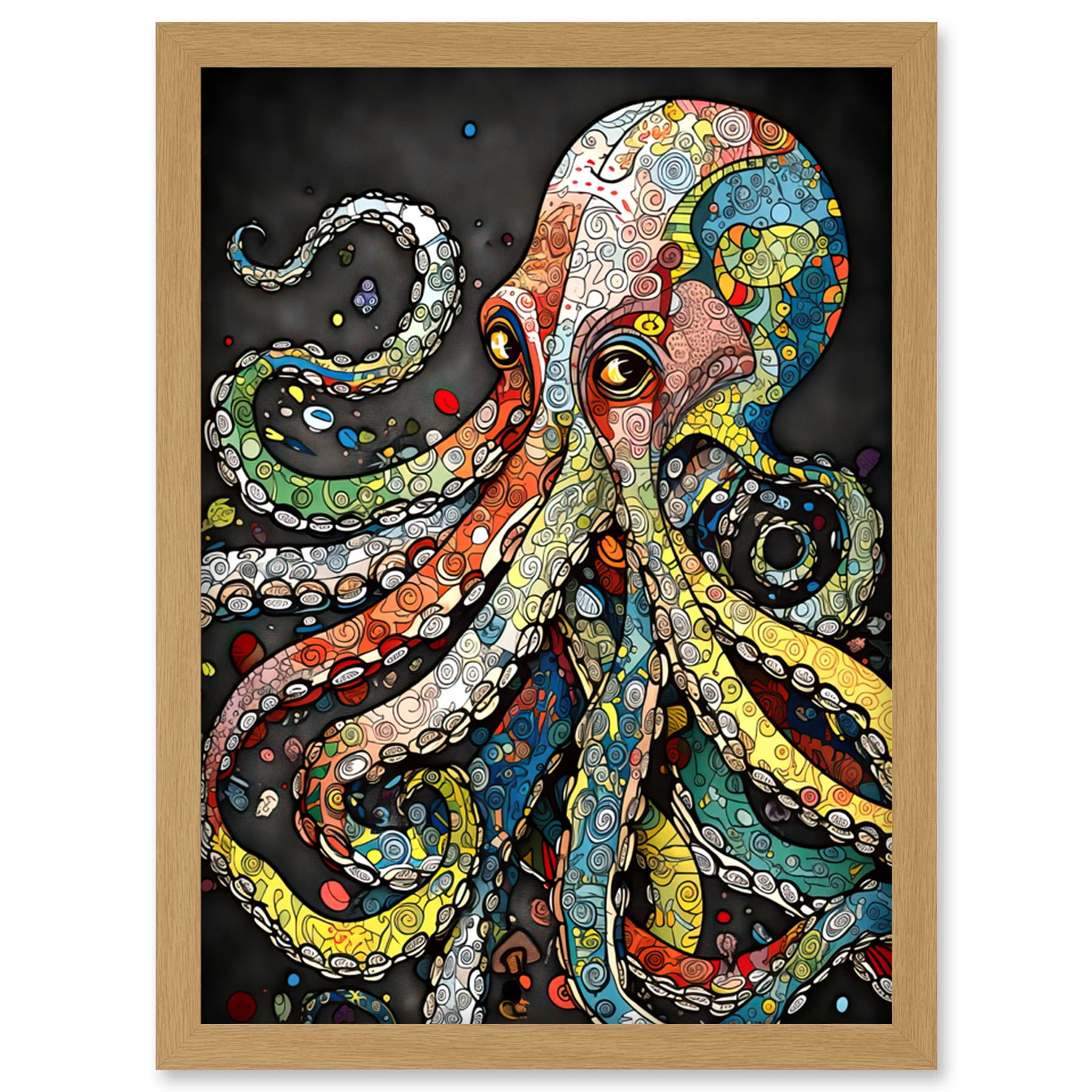 Behind the Octopus Eyes Watercolour Pastel Colour Tentacle Doodle ...