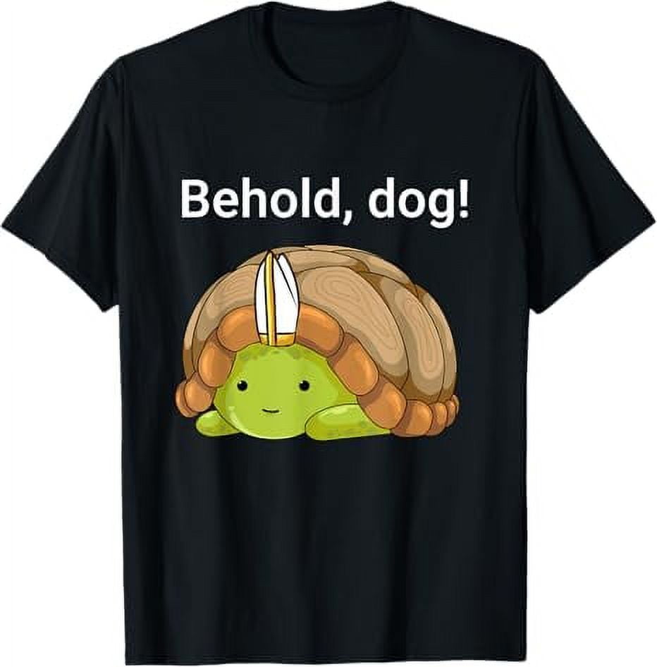 Behold Dog Funny Turtle Wearing A Priest Hat T-Shirt - Walmart.com