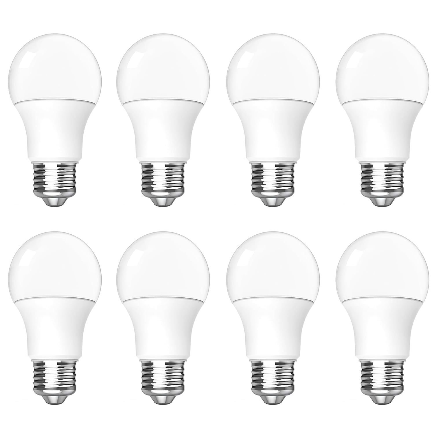 Behome 8 Pack A19 LED Light Bulbs, Energy Efficient 12W(100 Watt ...