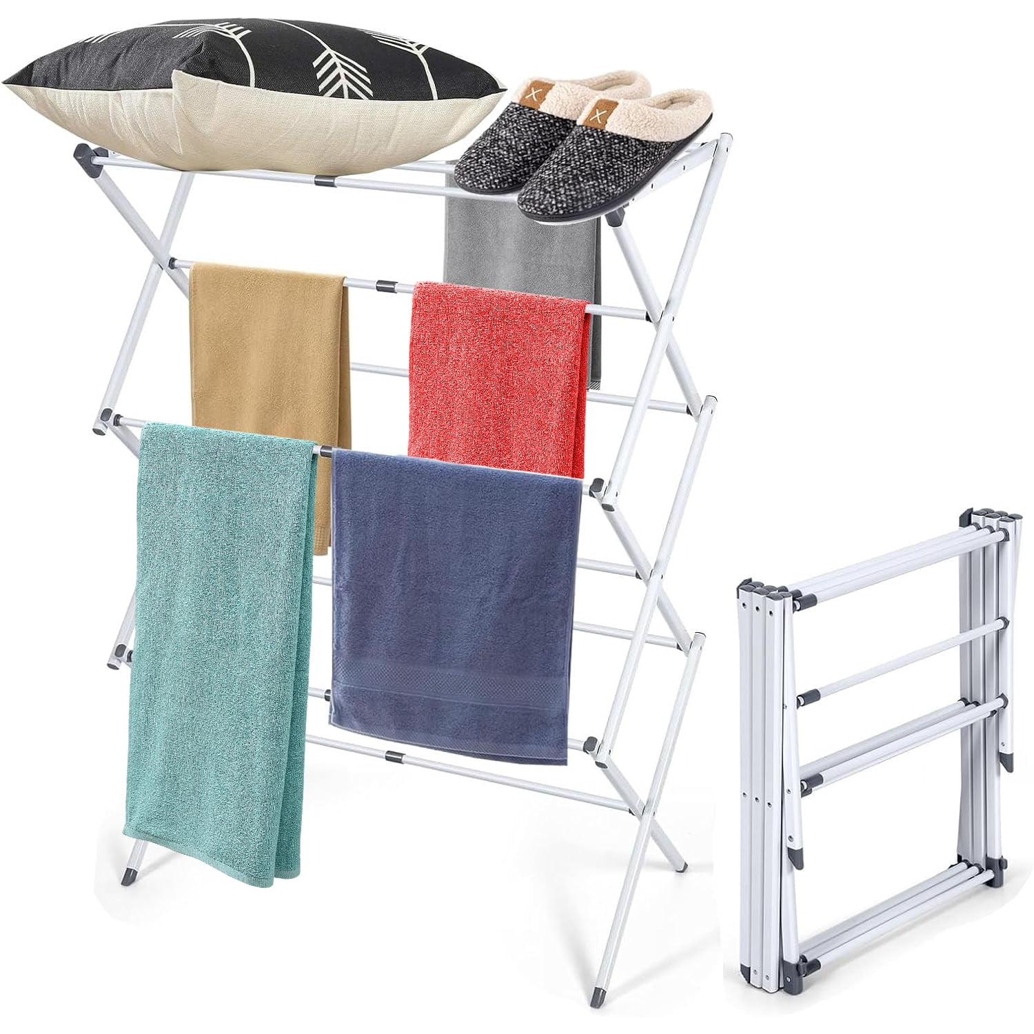 Behome Drying Rack for Clothes, Foldable Laundry Rack for Sweaters ...