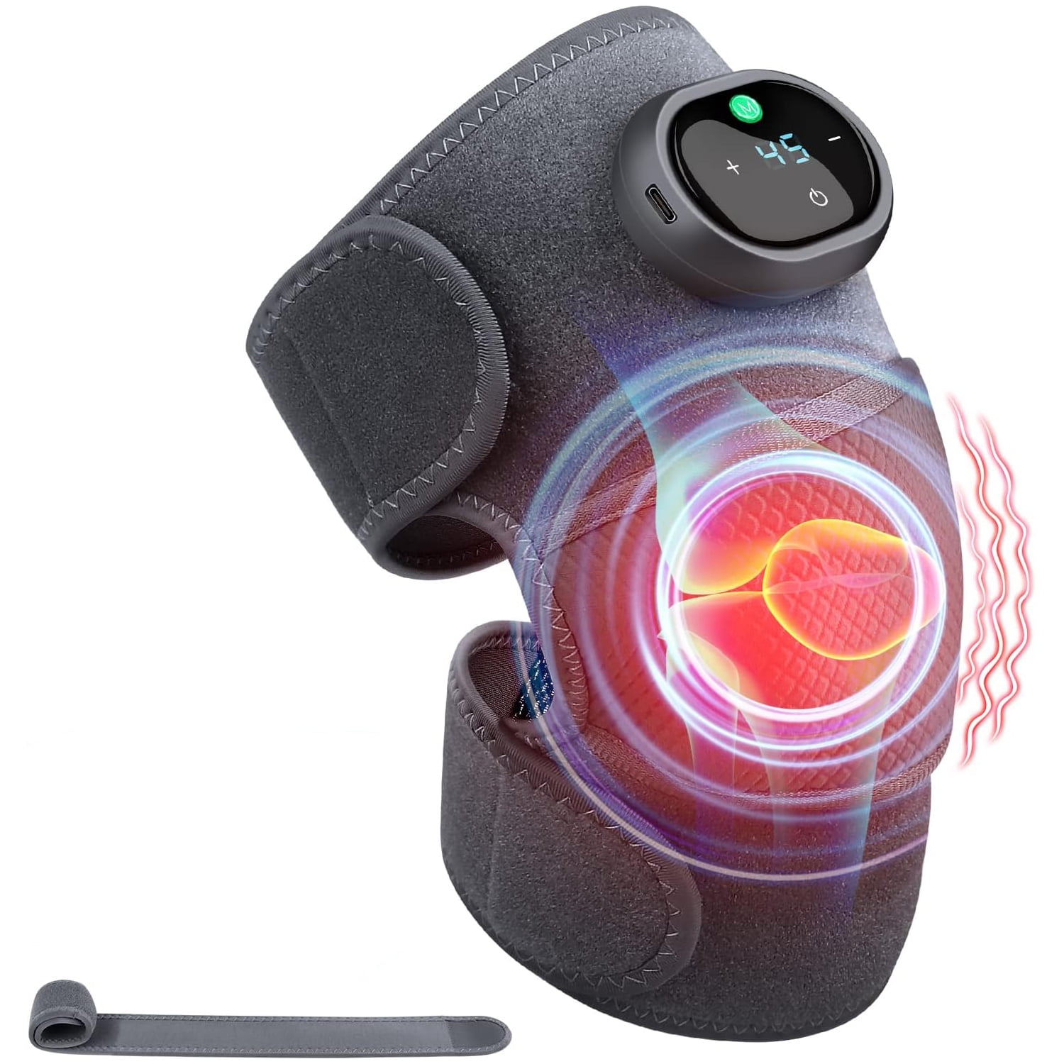 Behome Heating Knee Massager, Knee Shoulder Elbow 3-in-1 Heating ...