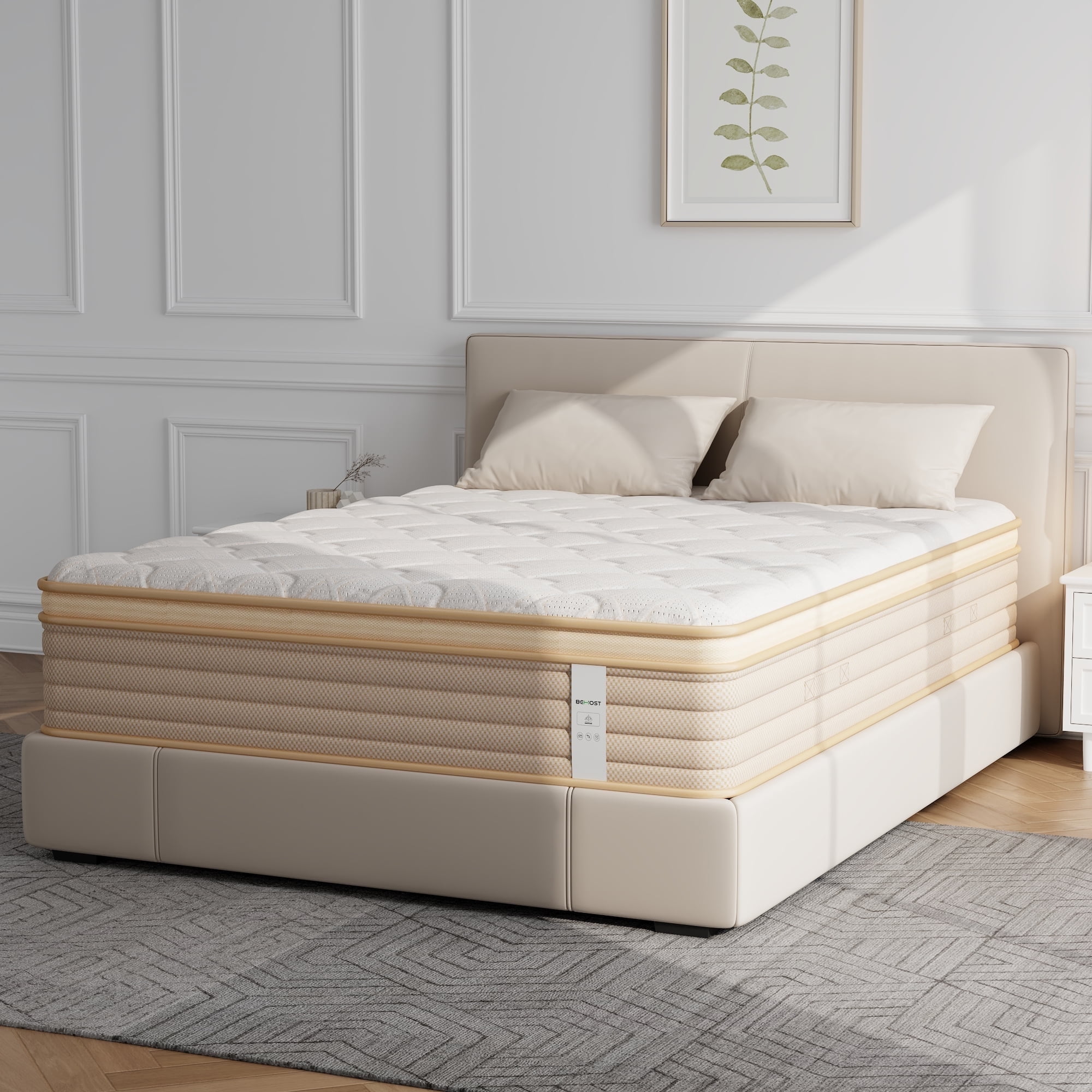 Behost 8" Queen Mattress, Gel Infused Memory Foam and Pocket Spring ...