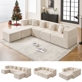 "Mammoth 92"" Convertible Sleeper Sectional Sofa with Reversible ...