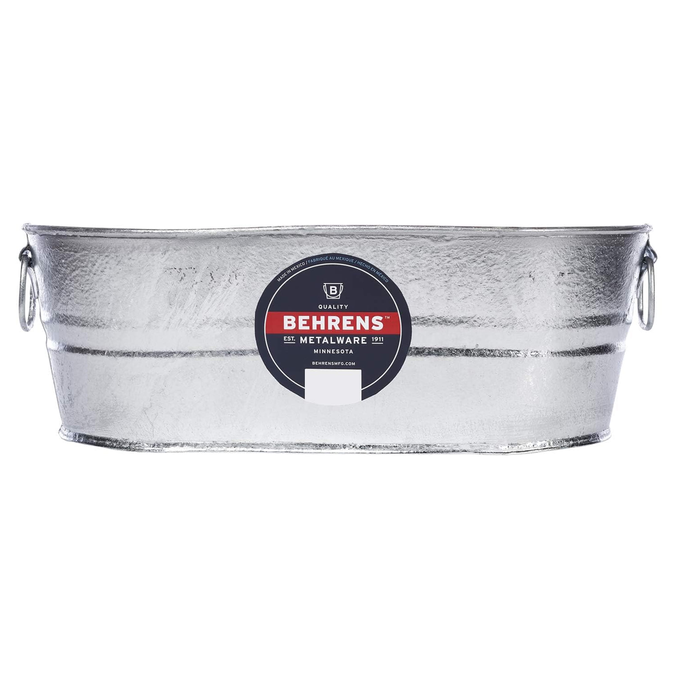 Behren's Products Hot Dipped Steel 2-5 Gallon Oval Tub - Walmart.com
