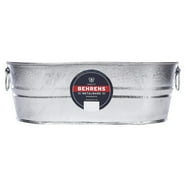 BEHRENS 6-Gallon Galvanized Steel Locking Lid Pail, Outdoor Utility ...