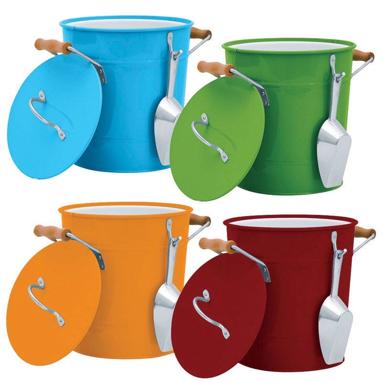 Behrens Ice Bucket With Scoop 1 Gal Blue Case of 4 - Walmart.com