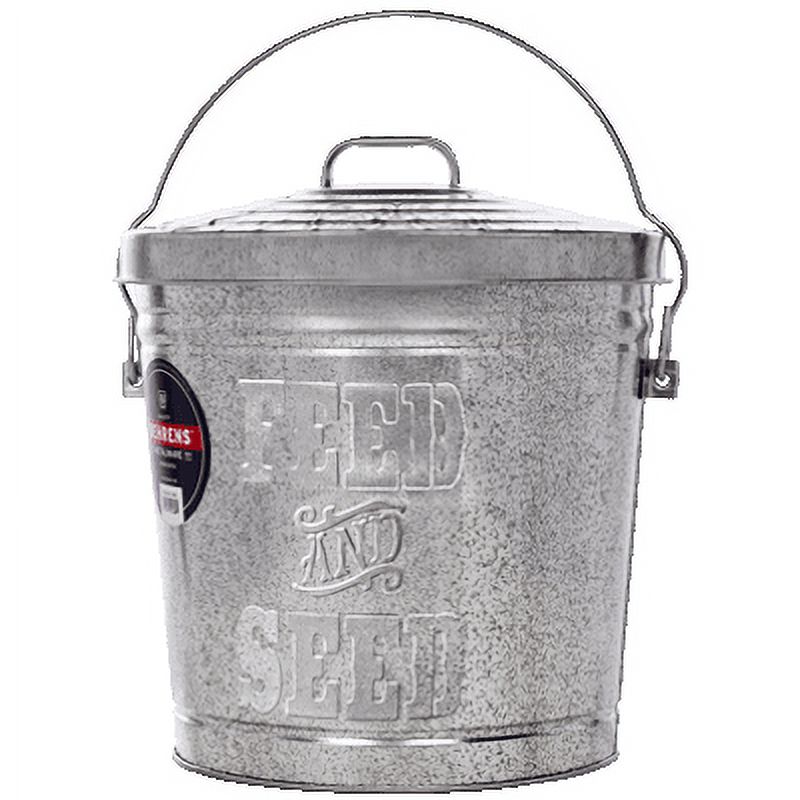 BEHRENS Galvanized Steel Locking Lid Storage Can, 6-Gallon - Walmart.com