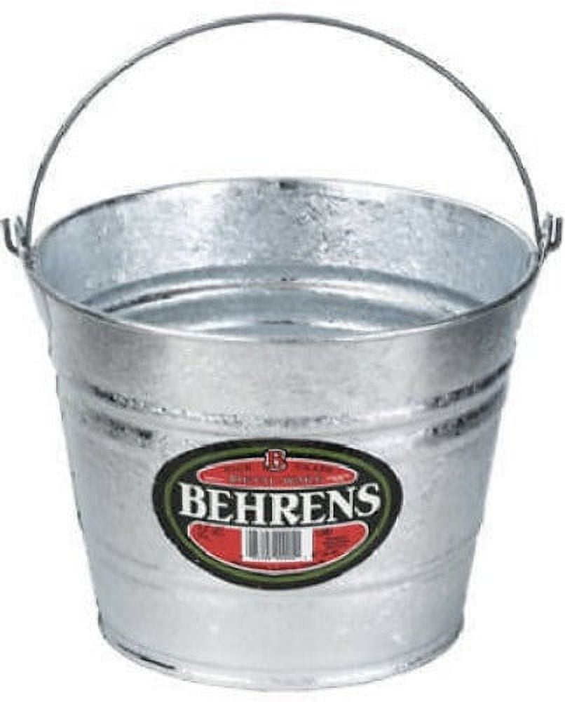 Behrens 1205 5 Quart Galvanized Steel Metal Water Pail Bucket With ...
