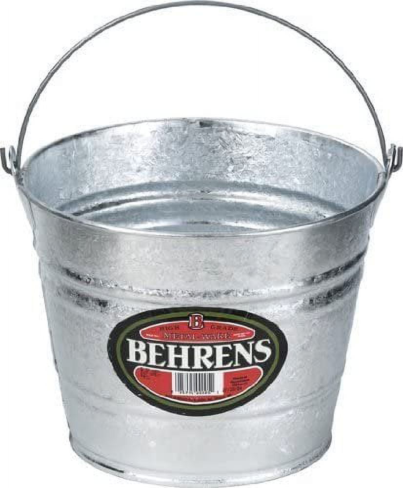 Behrens Galvanized Steel Water Pail 14 Quart - Round Shape - 14 Qt ...
