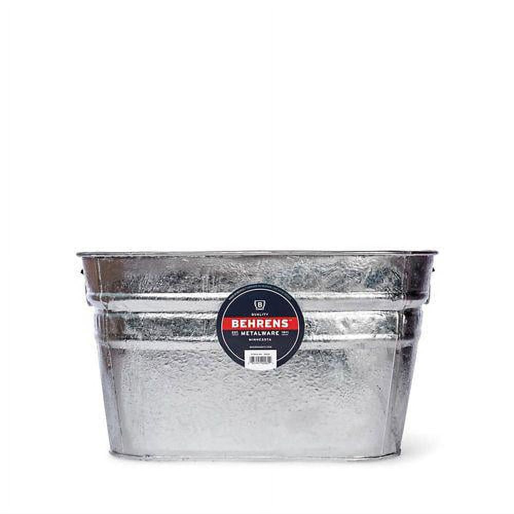 Behrens Steel Square Tub - Hot Dipped-Zinc, 15.5 Gal - Walmart.com