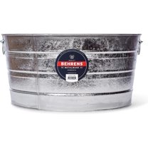 Behrens 16 Gallon Oval Galvanized Steel Tub with Handles for Garden and ...