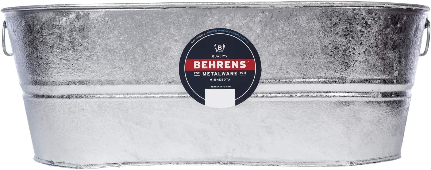 Behrens 2-OV 10.5 Gallon Steel Weather & Rust Resistant Oval Tub ...