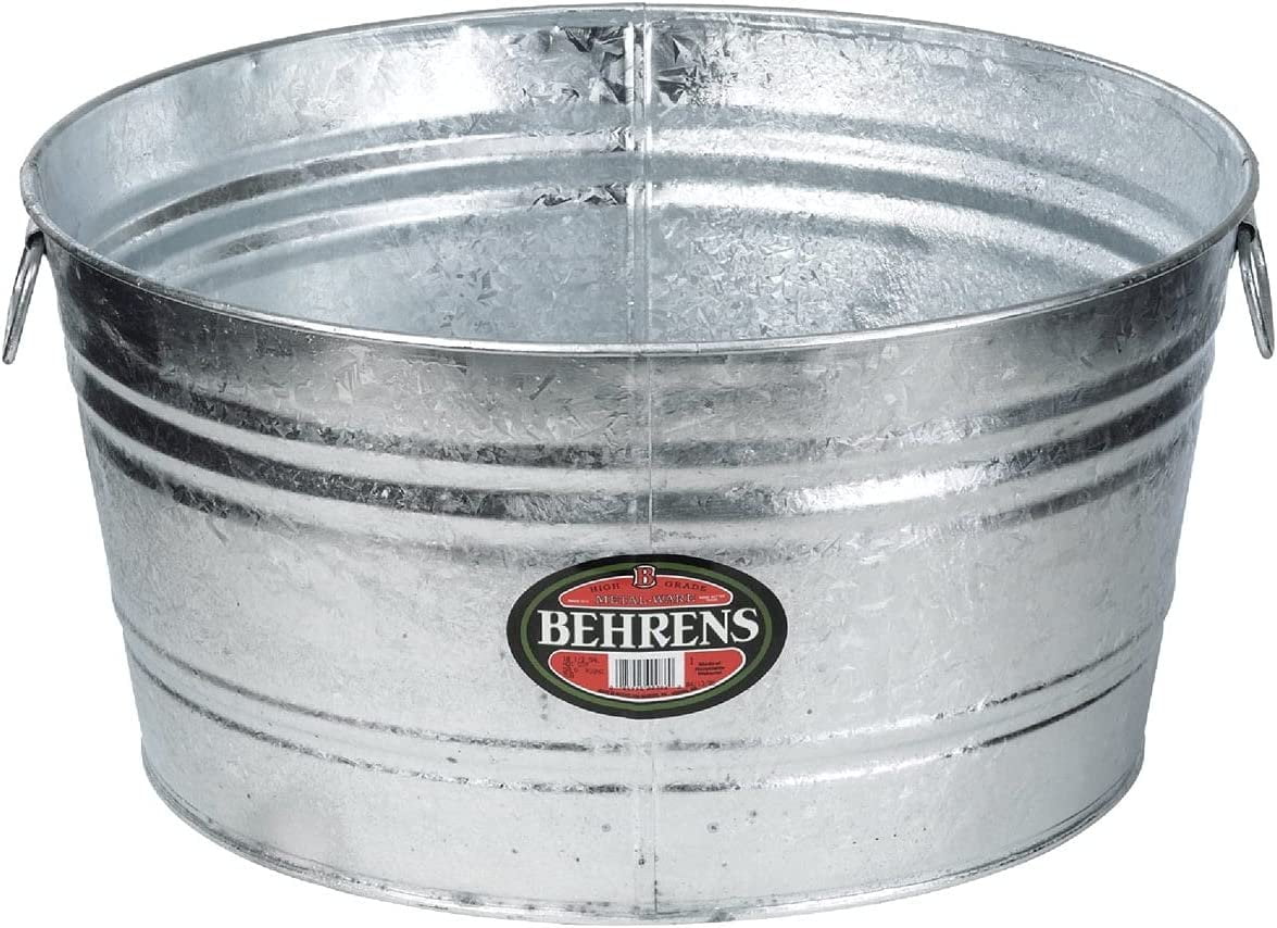 Behrens 3 17-Gallon Round Steel Tub - Walmart.com