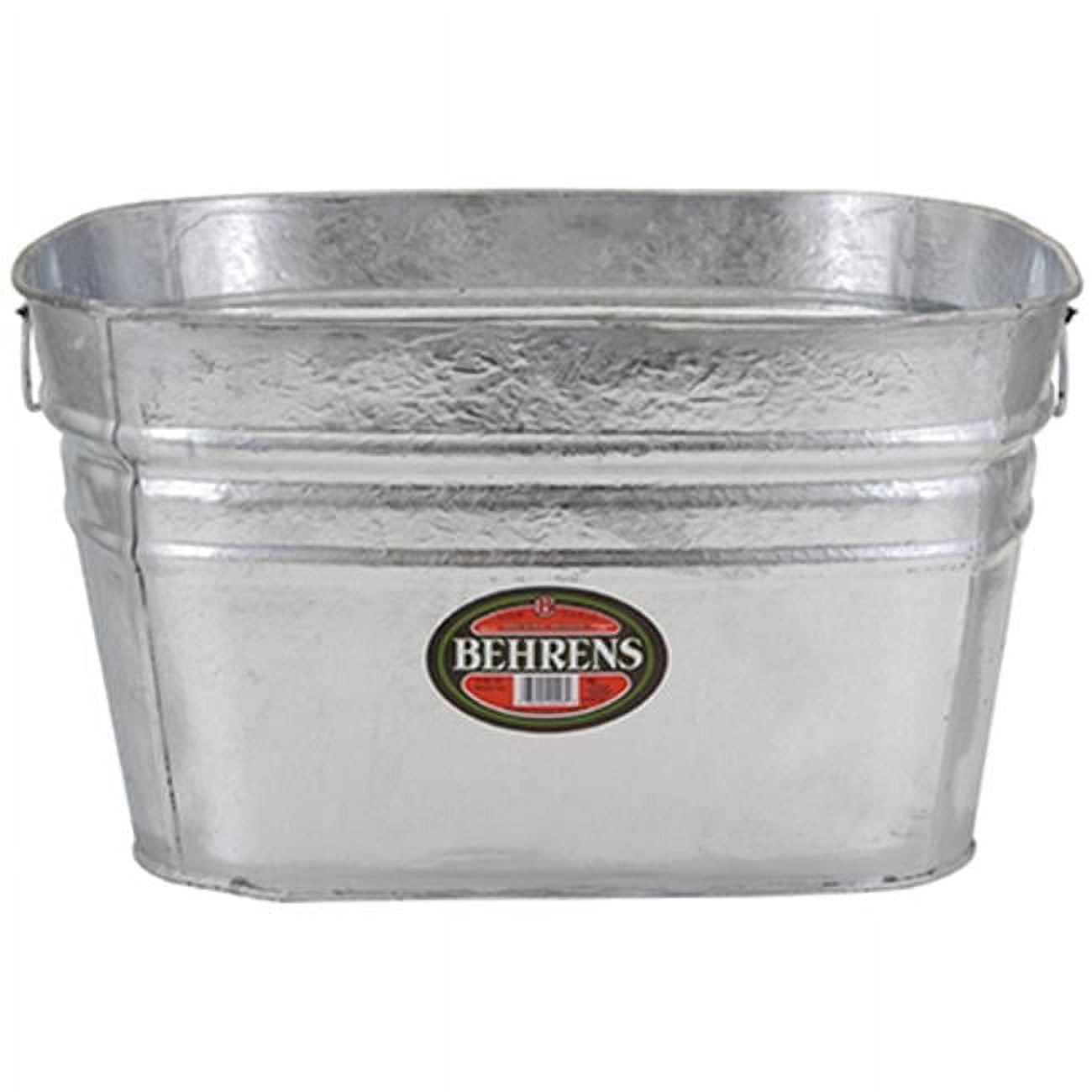 Behrens Large Steel Bucket 62 - 15.5 Gallon Square Tub - Walmart.com