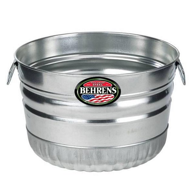 Behrens Galvanized Steel Bushel Basket - Walmart Business Supplies