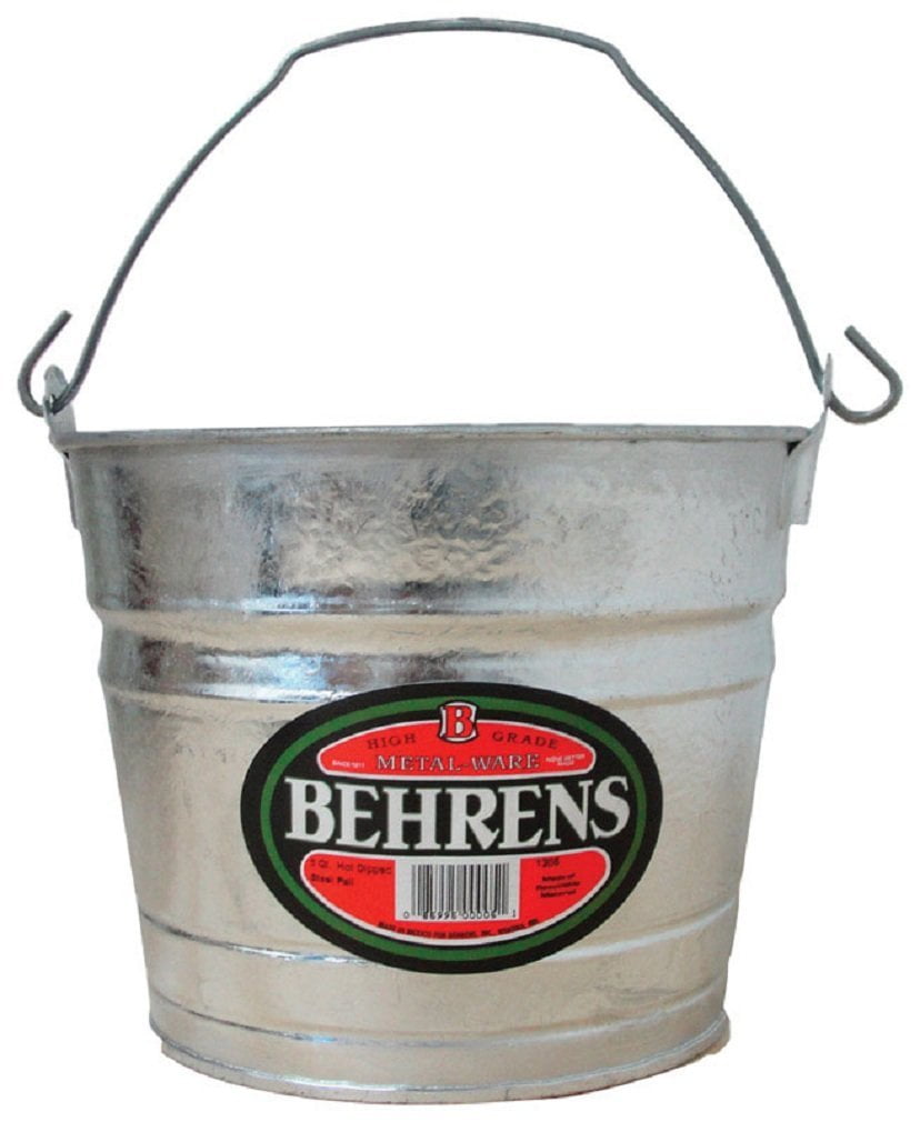 Behrens High Grade Steel 1205 5 Quart Hot Dipped Galvanized Steel Pail ...