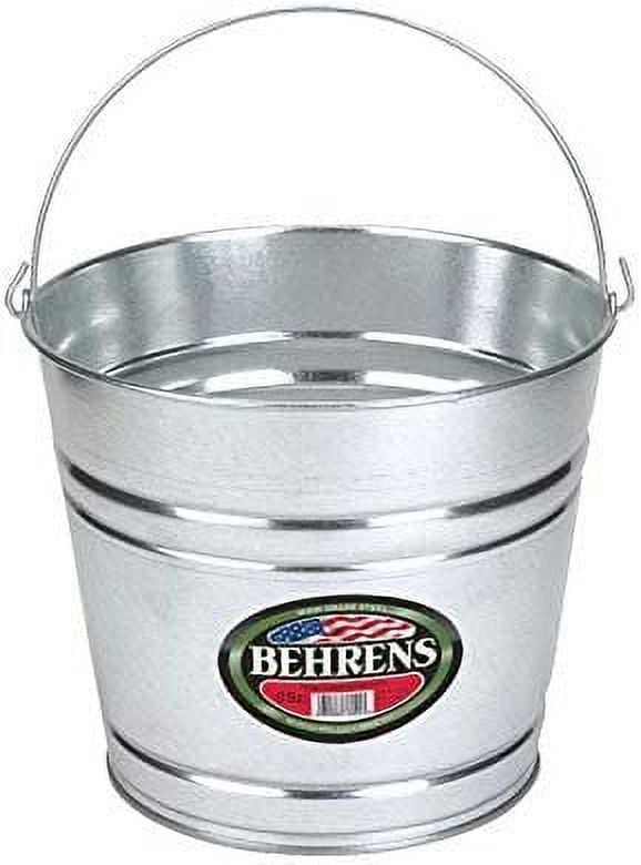 Behrens High Grade Steel 1210GS 10 Qt Silver Galvanized Steel Pail ...