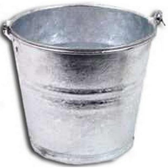 Behrens High Grade Steel 1212GS 12 Qt Silver Galvanized Steel Pail ...