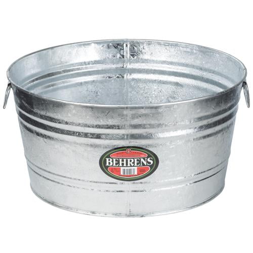 Behrens Hot-Dipped Steel Utility Tub 15GAL ROUND, Each - Walmart.com