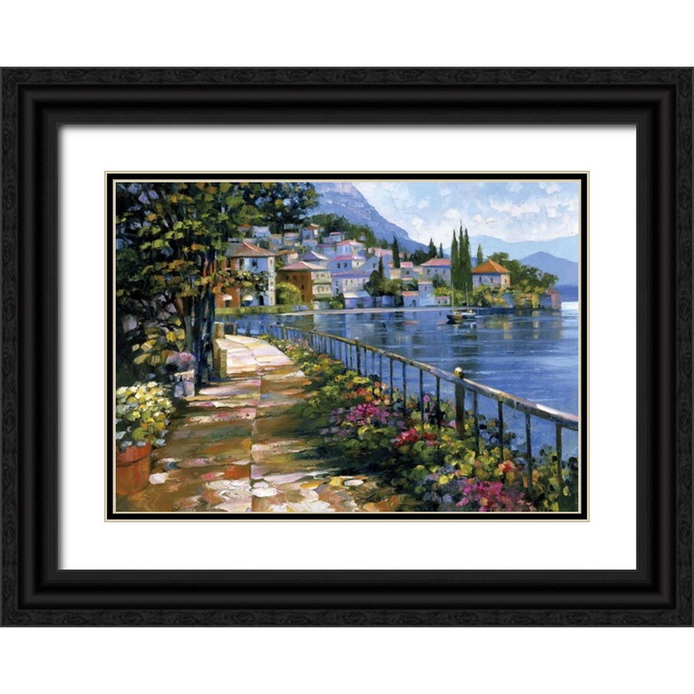 Behrens, Howard 18x14 Black Ornate Wood Framed with Double Matting ...
