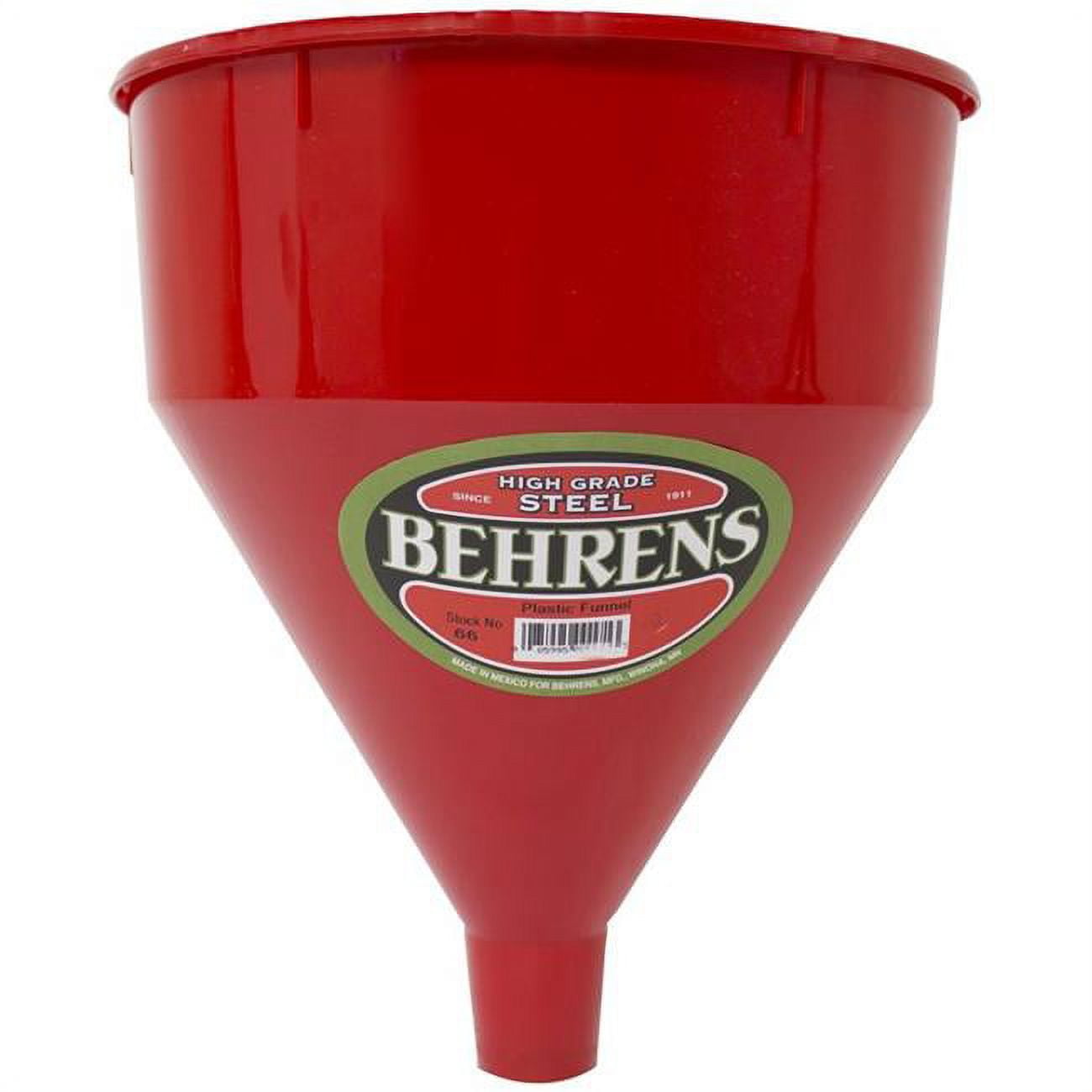 Behrens Manufacturing 7188022 Funnel Plastic, Red - 6 qt. - Walmart.com