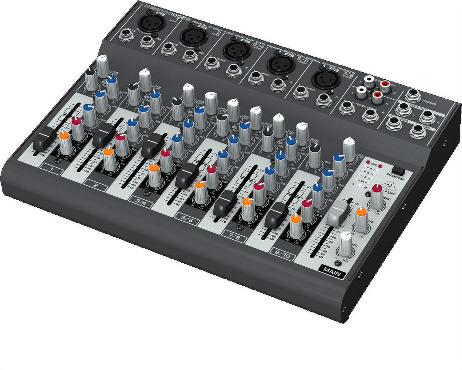 Behringer 1002B Premium 10-Input 2-Bus Mixer w/ Xenyx Preamps, British ...