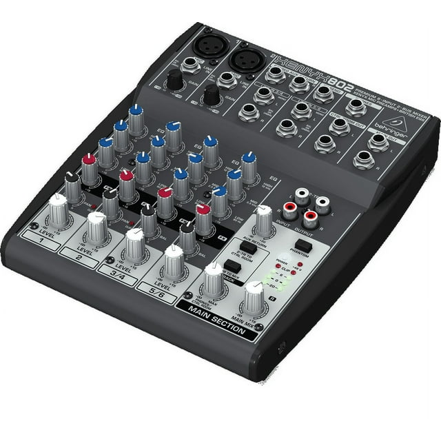Behringer 802 Premium 8-Input 2-Bus Mixer w/ Xenyx Mic Preamps ...