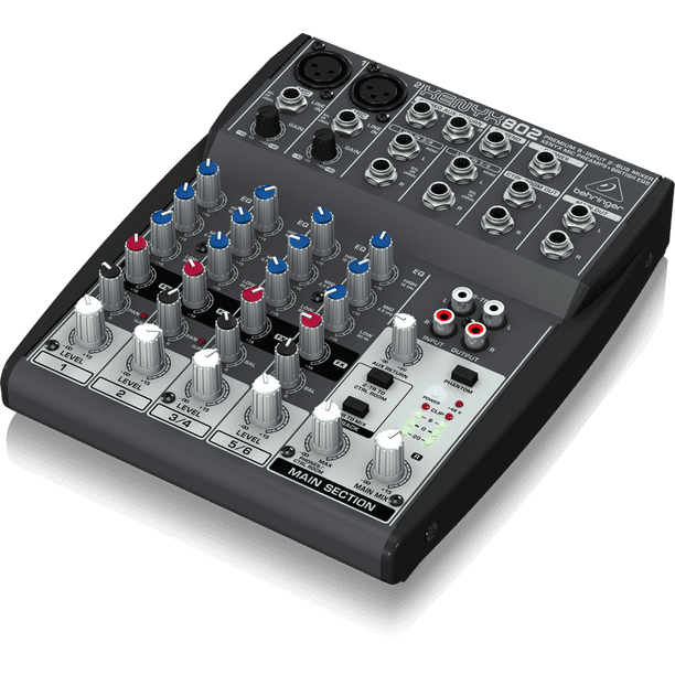 Behringer 802 Premium 8-Input 2-Bus Mixer w/ Xenyx Mic Preamps ...