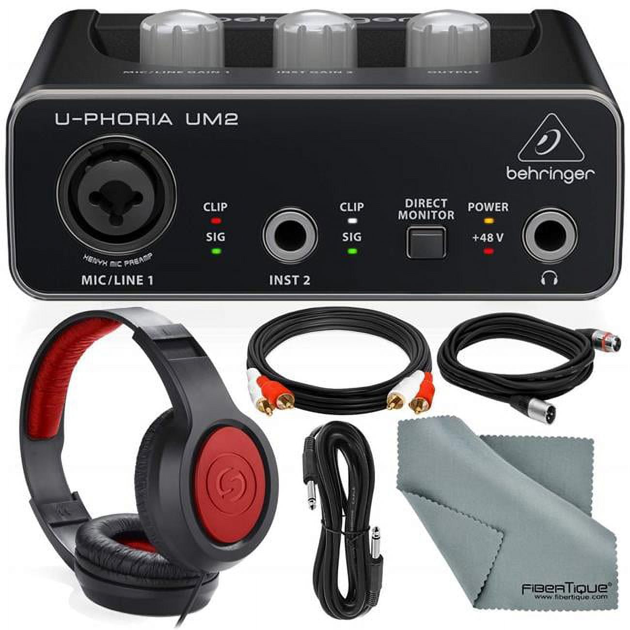 Behringer BEHRINGER-UM-2-D-KIT1142-NFBA U-PHORIA 2x2 USB Audio ...