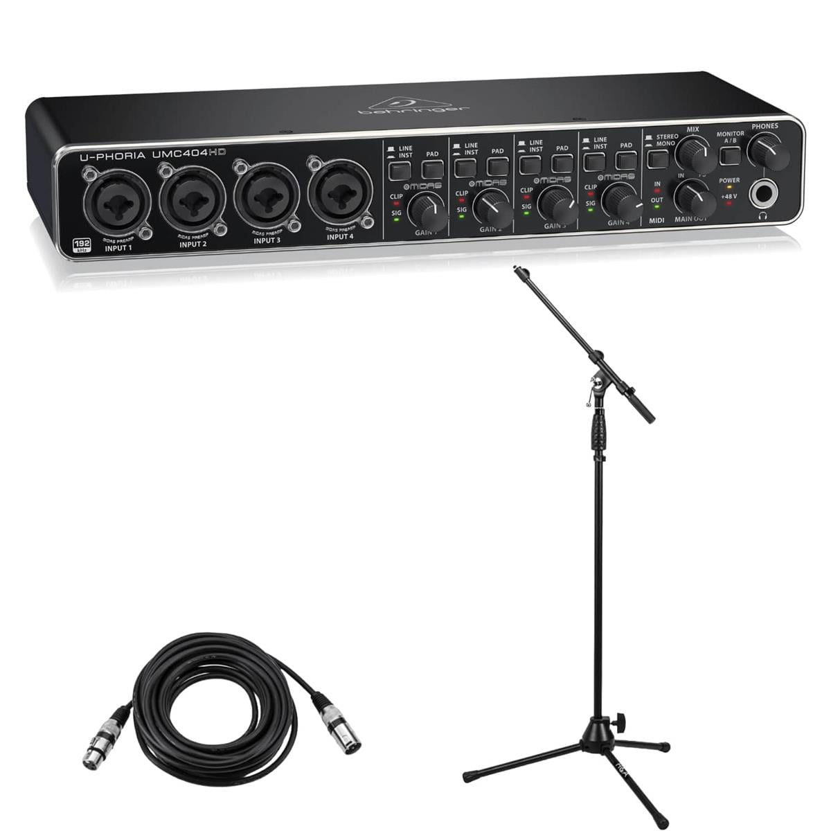 Behringer Behringer U-PHORIA UMC404HD USB 2.0 Audio Interface - Bundle ...