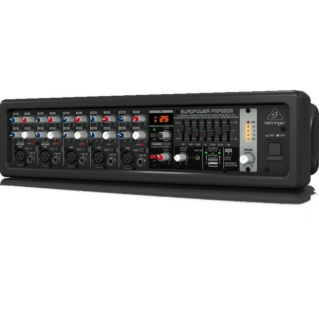 Behringer EUROPOWER PMP550M 500-Watt 5-Channel Powered Mixer w/ KLARK ...