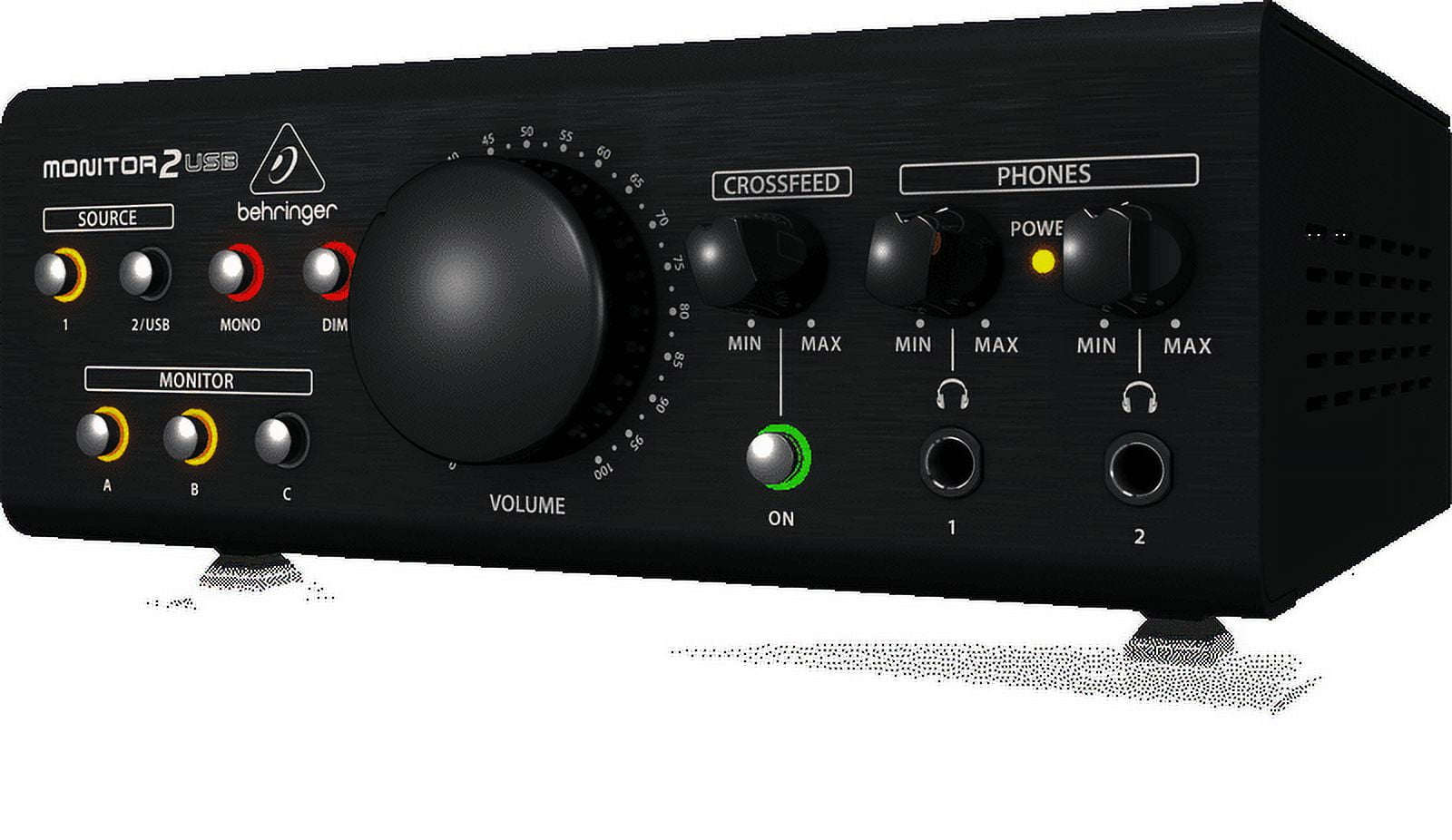 Behringer MONITOR2USB Speaker & Headphone Monitoring Controller w/ USB ...