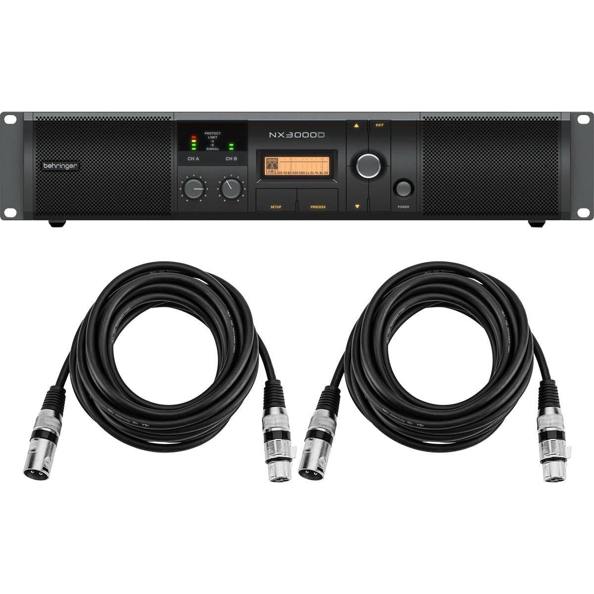 Behringer NX3000D 3000W Ultra-Lightweight Class-D DSP Control Power ...