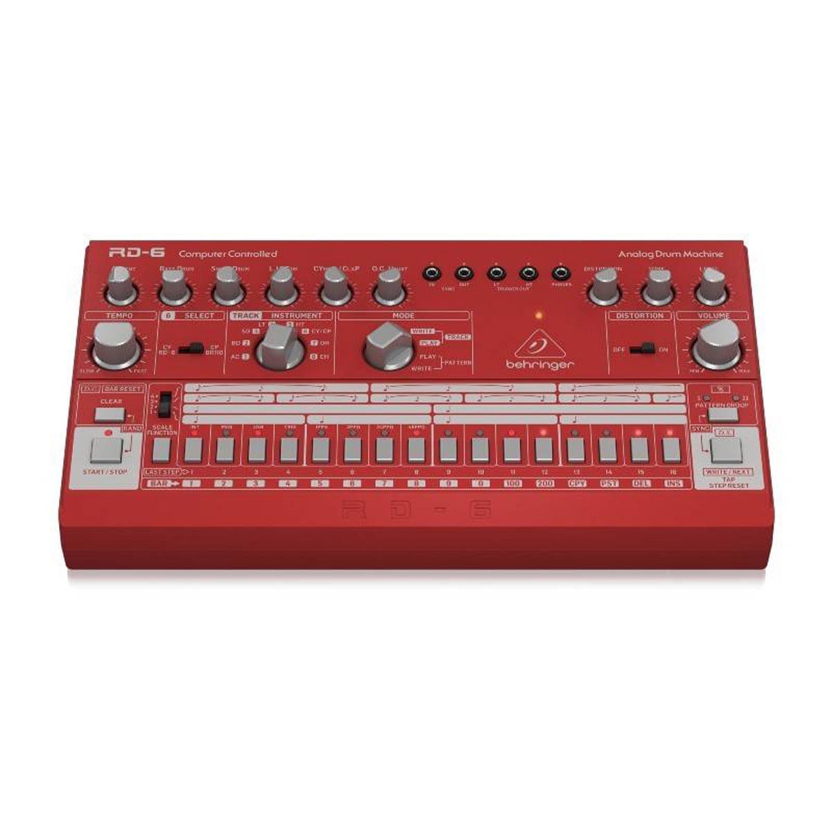 Behringer Rhythm Designer RD-6 Analog Drum Machine, Red - Walmart.com
