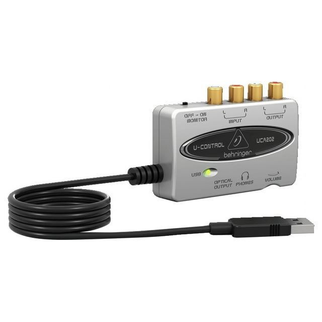 Behringer U-Control UCA202 Ultra-Low Latency 2 In/2 Out USB/Audio ...